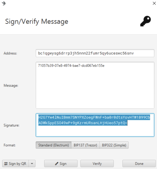 How to sign a wallet using Wallet Signature Proof? | NiceHash